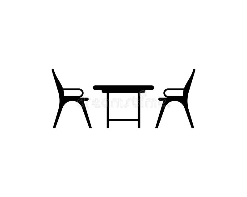 Table Chair Symbol Illustration Stock Vector - Illustration of seating ...