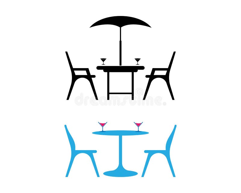 Table Chair Symbol Illustration Stock Vector - Illustration of isolated ...