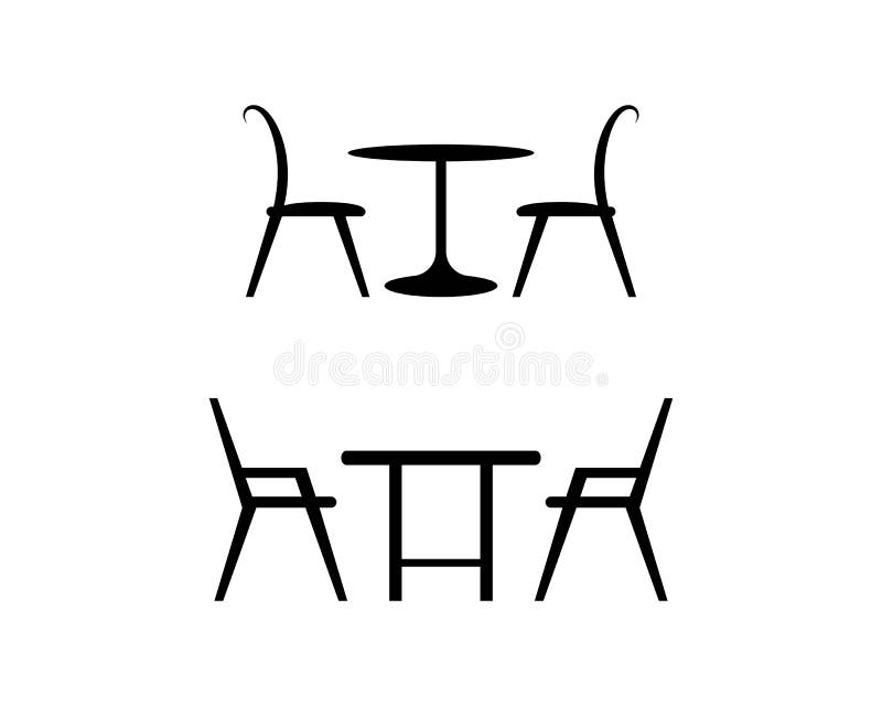 Table Chair Symbol Illustration Stock Vector - Illustration of isolated ...