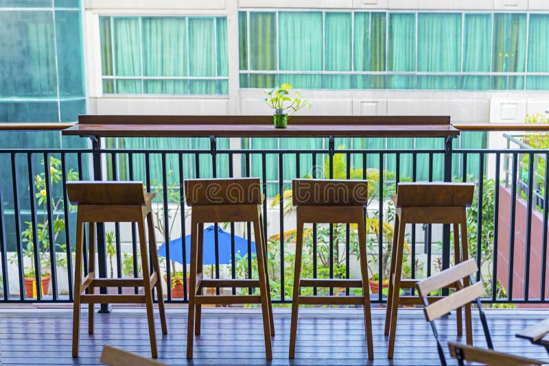 Table and Chair on the Terrace Stock Photo - Image of outside, leisure ...