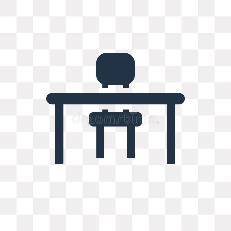 Table with Chair Vector Icon Isolated on Transparent Background, Table ...
