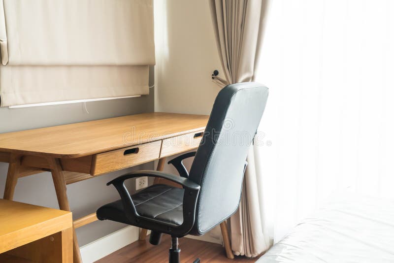 Table and Chair - Work Space at Home Stock Photo - Image of modern ...