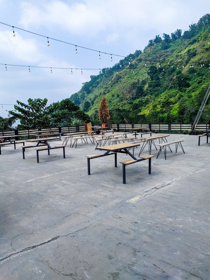 Table and Chairs in a Cafe with Outdoor Concept Stock Photo - Image of ...