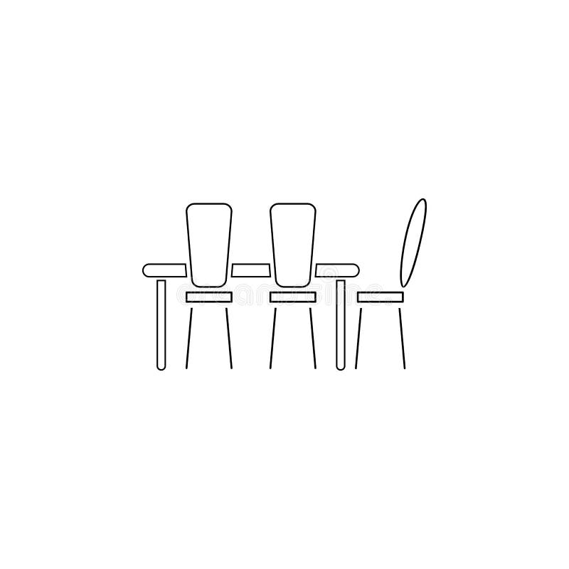 Table and Chairs Icon. Element of Furniture for Mobile Concept and Web ...