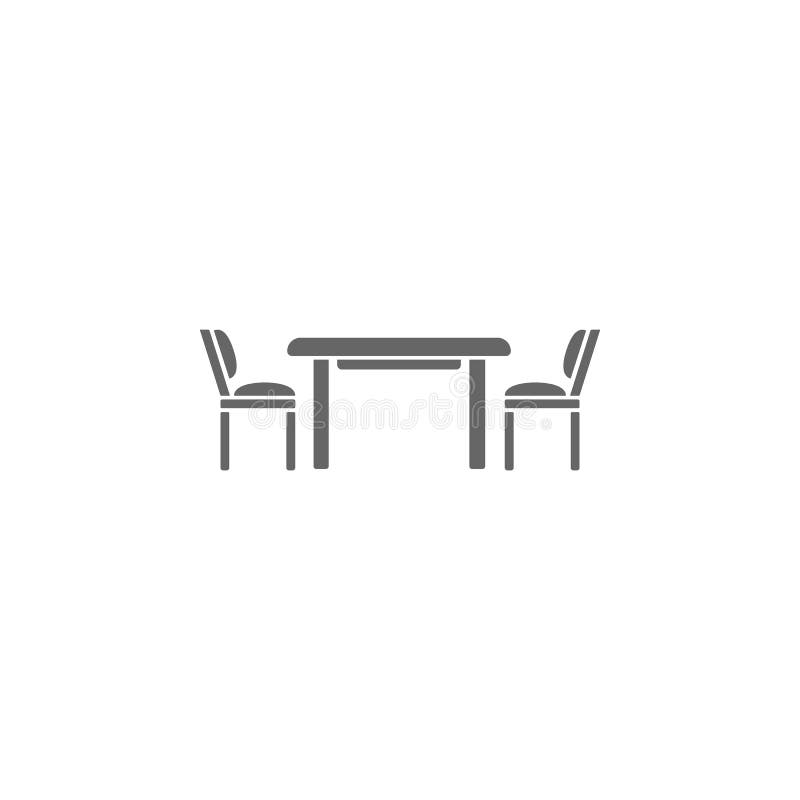 Table and Chairs Icon. Simple Element Illustration. Table and Chairs ...