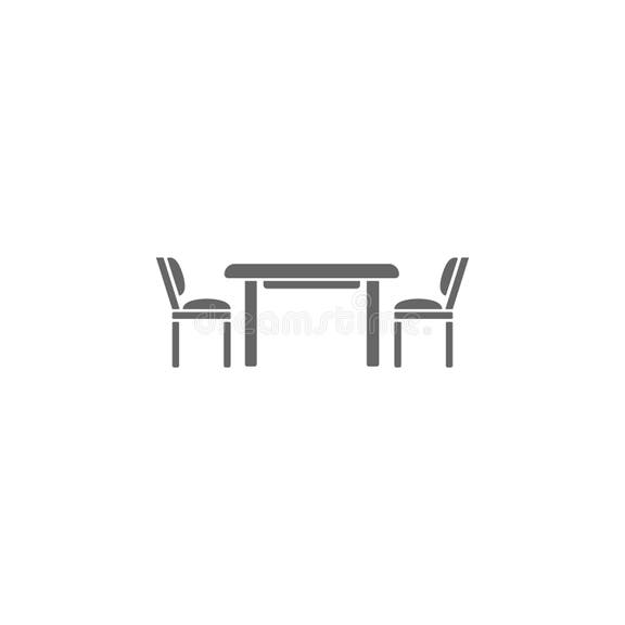 Table and Chairs Icon. Simple Element Illustration. Table and Chairs ...