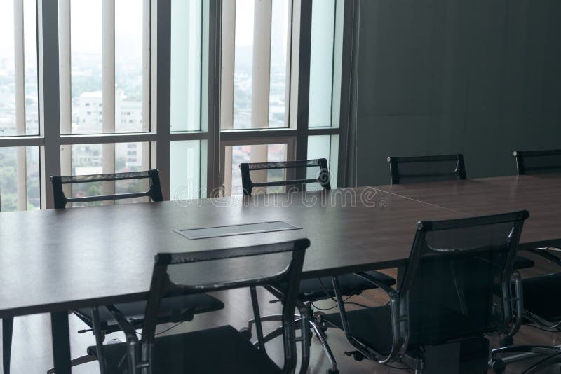 Empty Conference Room. Table and Chairs in Office Meeting Room. Stock ...