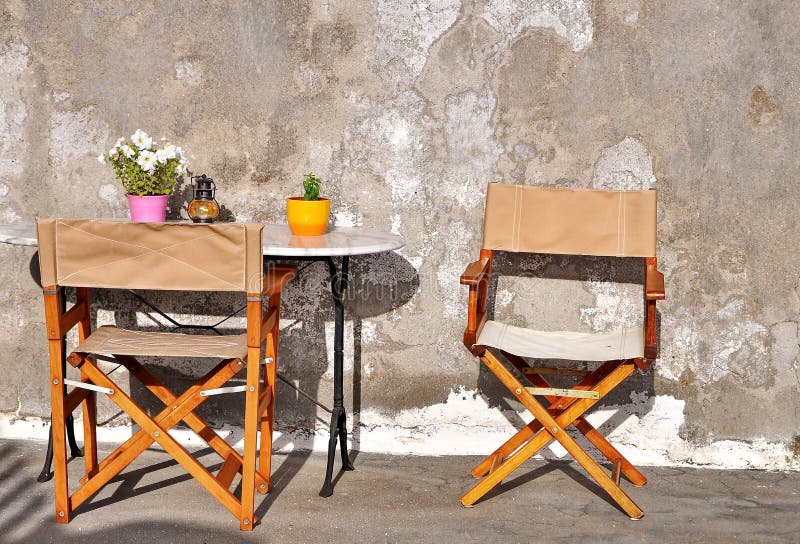 Table and chairs stock image. Image of scene, outdoor - 82280185