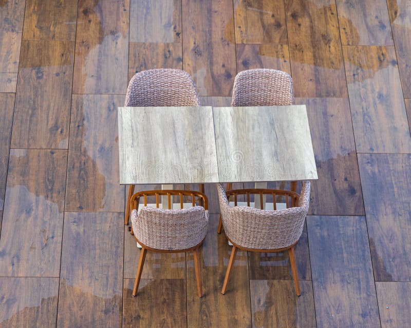 Table Chairs Top View stock photo. Image of seating - 237779918