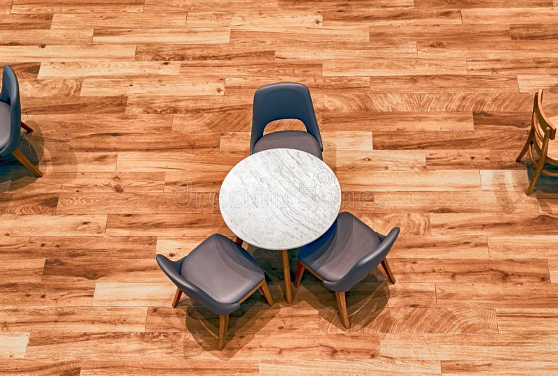 Table and Chairs View from Above Stock Image - Image of place, group ...