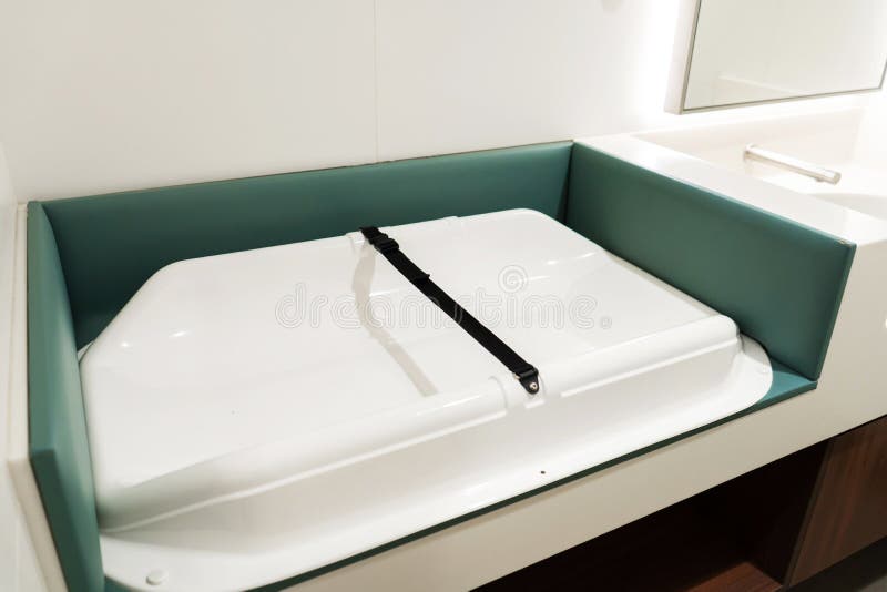A Table for Changing a Baby in a Women`s Restroom Stock Image - Image ...