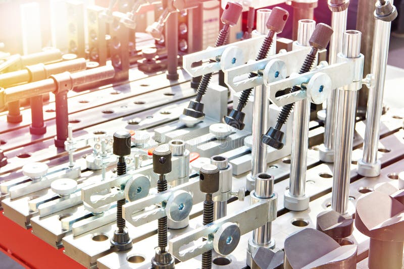 Table with Clamps for Welding Stock Photo - Image of weld, industry ...