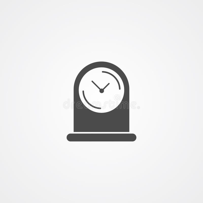 Table Clock Vector Icon Sign Symbol Stock Illustration - Illustration ...