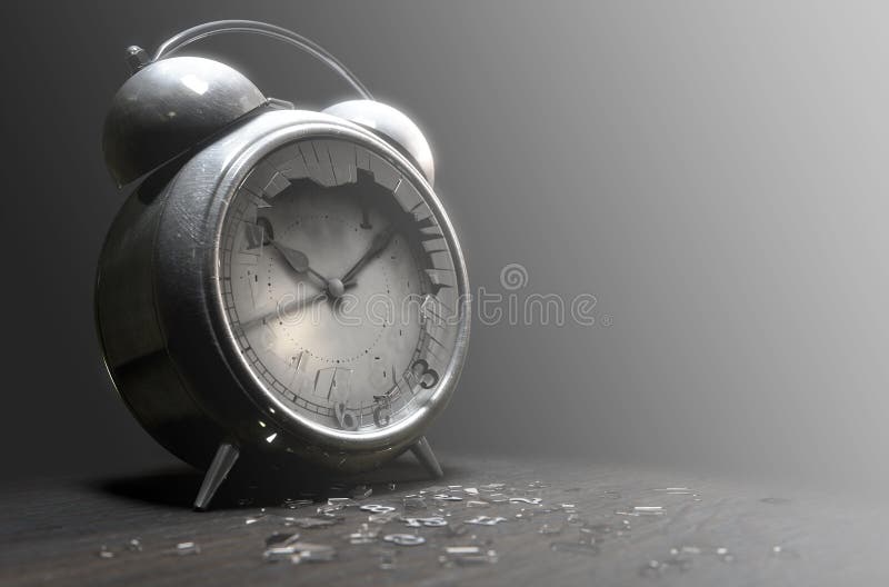Table Clock Time Run Out stock illustration. Illustration of clock ...
