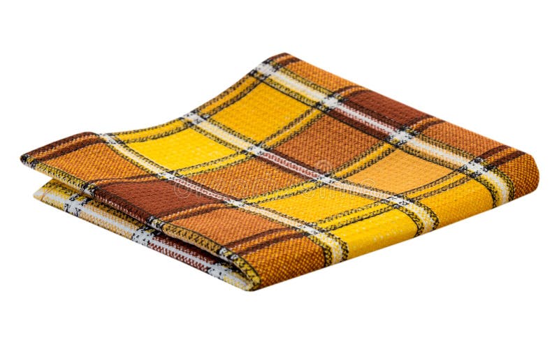 Table Cloth Kitchen Yellow Color Isolated. Stock Photo - Image of ...