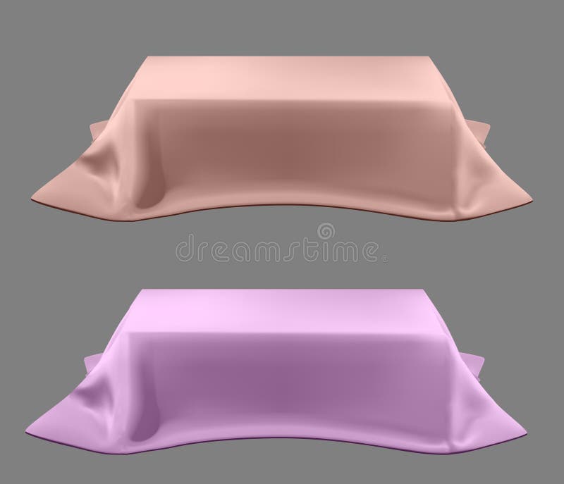Table with Color Vector Tablecloth Stock Vector - Illustration of ...