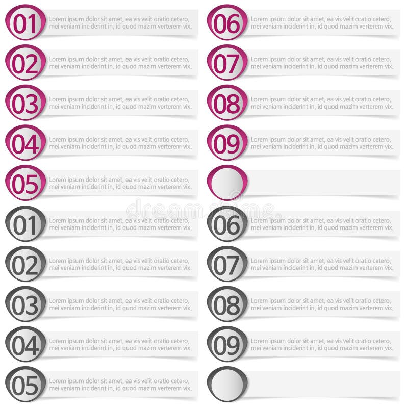 Table of contents stock vector. Illustration of stickers - 64058284