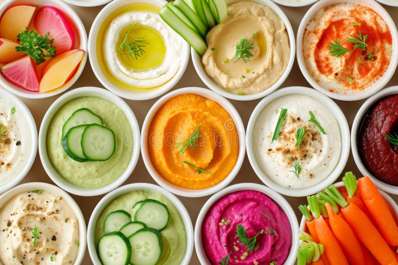 A Table Covered with Various Bowls Filled with a Selection of Different ...
