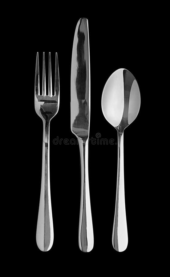 Table Cutlery Black Background Stock Photo - Image of cover, festival ...