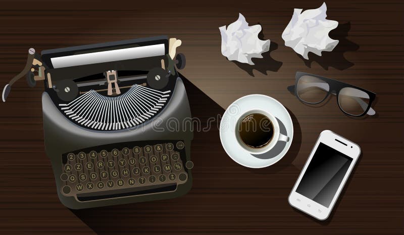 Table d'auteur illustration stock. Illustration du illustration - 52471631