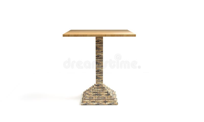 Table. 3D Render Isolated on White. Platform or Stand Illustration ...