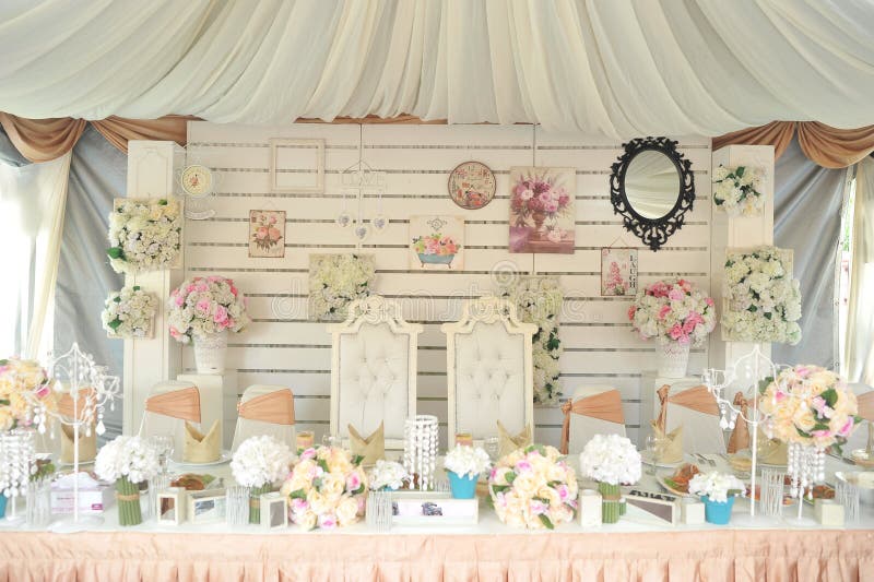 Table Decoration for Wedding Couples Editorial Photo - Image of ...