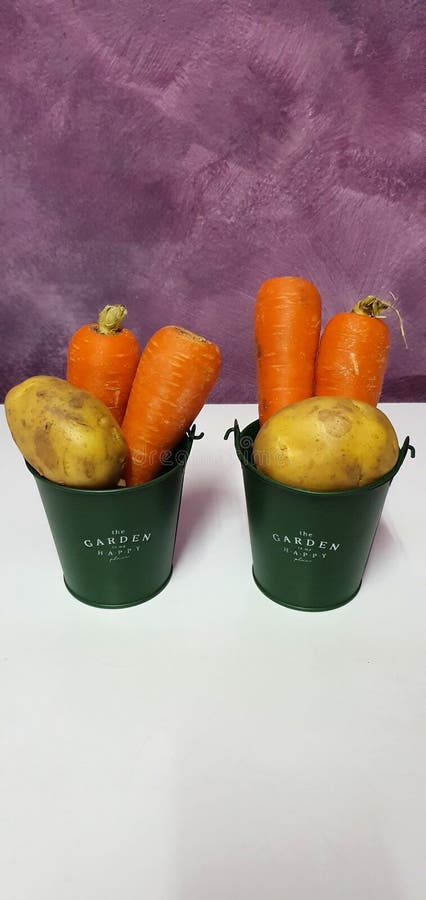 Table Decorations Using Carrot and Potato Stock Photo - Image of potato ...