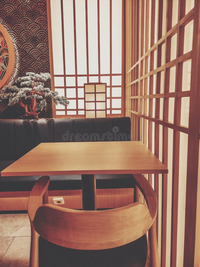 Table Design Interior Japanese Style Stock Image - Image of design ...