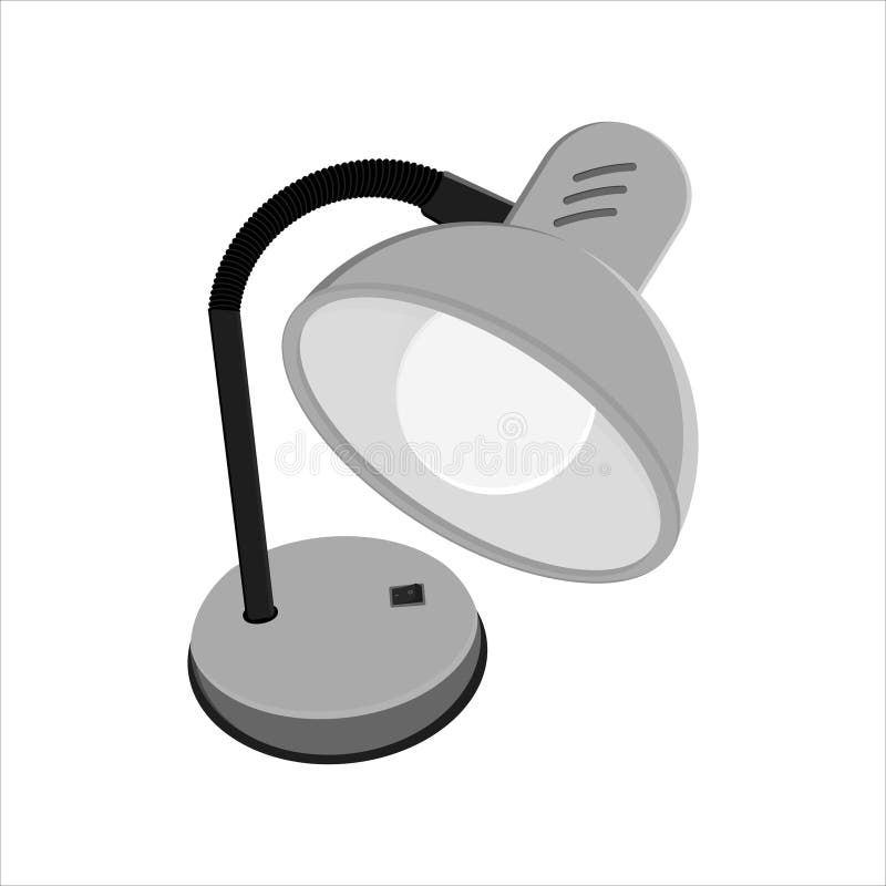 Table Desk Lamp. Model Sample. Vintage Conical Lampshade with Brass ...