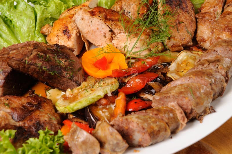 Table with Different Food on it Stock Photo - Image of appetizer, lunch ...