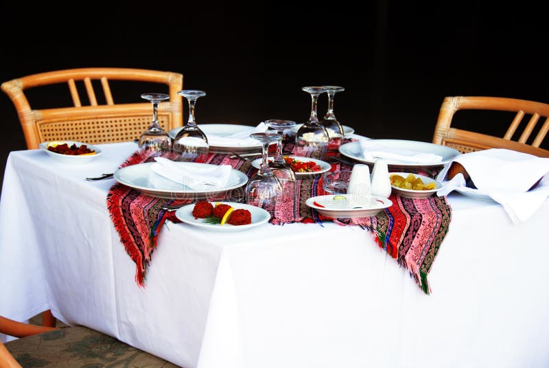 Table for dinner stock photo. Image of beverage, serve - 14152108