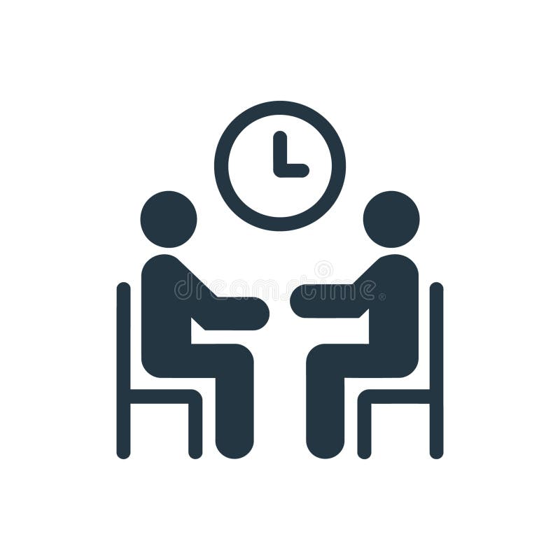 Table Discussion Clock Icon Stock Vector - Illustration of discussion ...