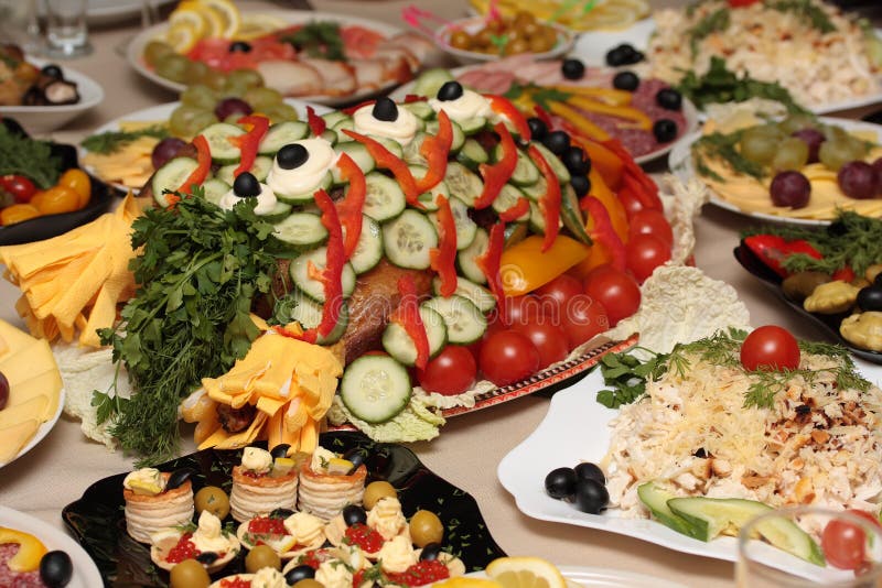 Table with dishes stock image. Image of eating, bright - 14581249