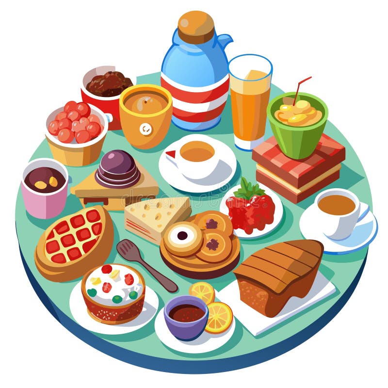 A Table Displaying a Wide Array of Different Types of Breakfast Foods ...