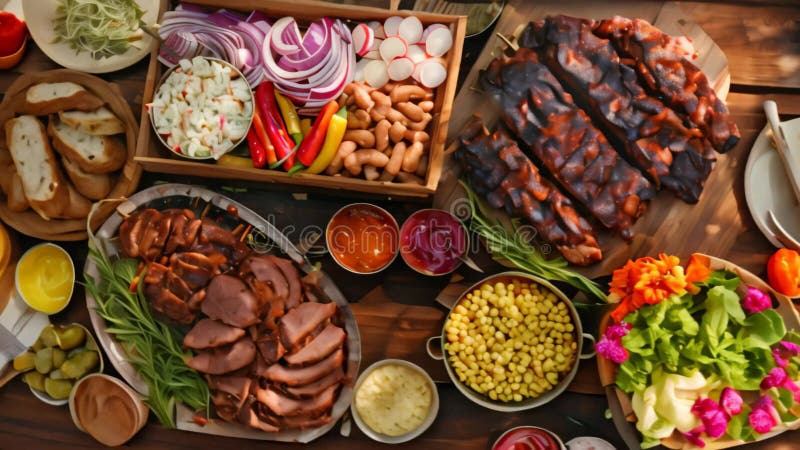 A Table Displaying a Wide Array of Different Types of Food, Including ...