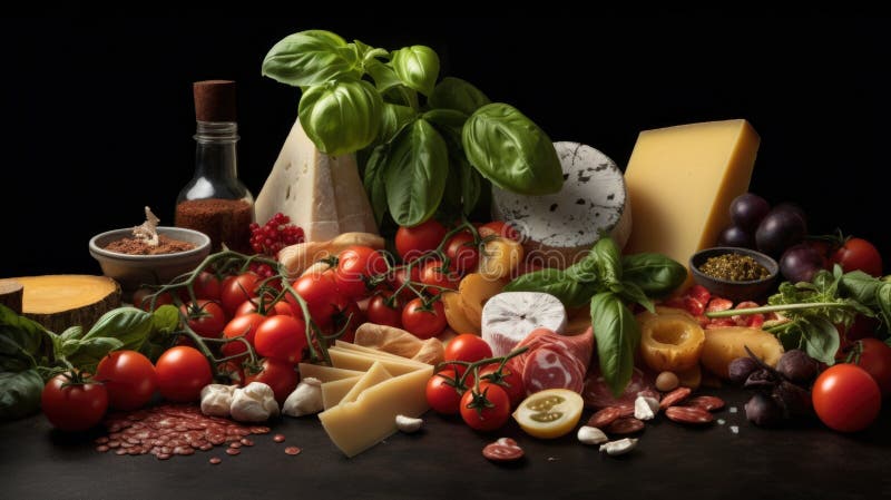 A Table Displaying a Wide Array of Food Options. Ideal for Food Blogs ...