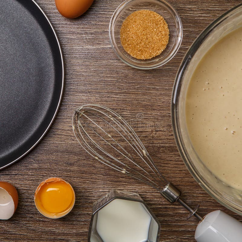 Table with dough in cup stock image. Image of blank, healthy - 83691117