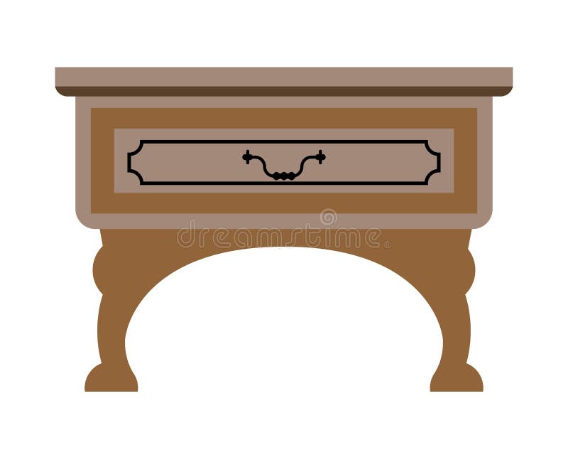 Table with drawer stock vector. Illustration of minimal - 96722232