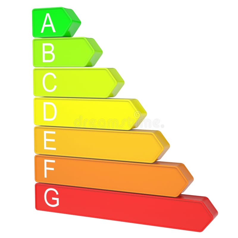 Energy efficiency graph stock vector. Illustration of conserve - 20630305