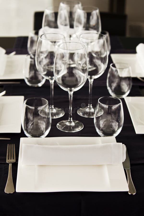 Table for an elegant lunch stock photo. Image of eating - 11963406