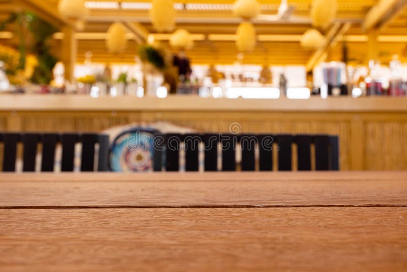 Table Empty Background in Cafe ,restaurant Background.Front View ...