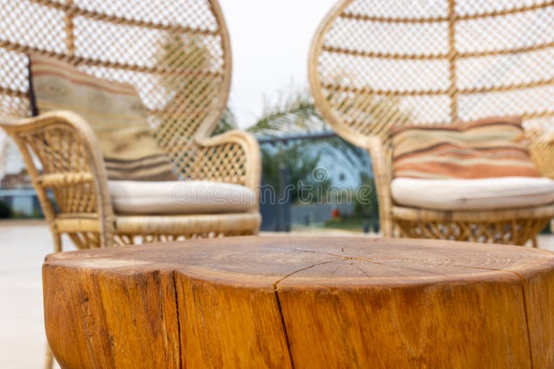 Table Empty Background in Outdoor Cafe , Modern Restaurant Background ...