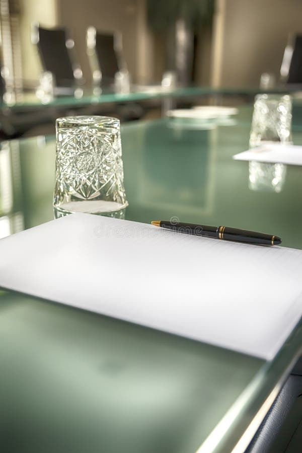 Table in empty office stock photo. Image of brown, design - 33475146