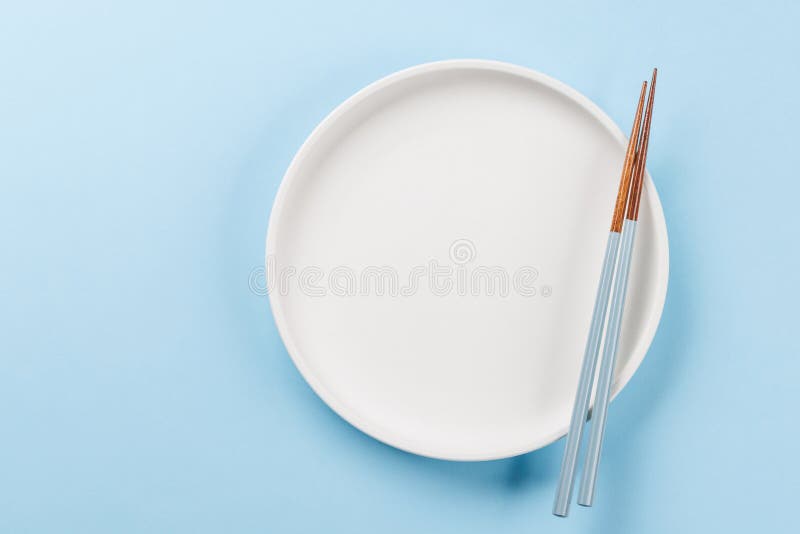 Table with Empty Plate and Chopsticks, Epitomizing Japanese Food ...