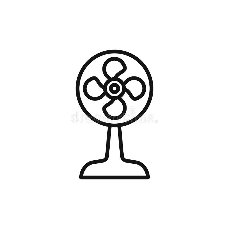 Table Fan Icon Isolated on White Background Stock Illustration ...