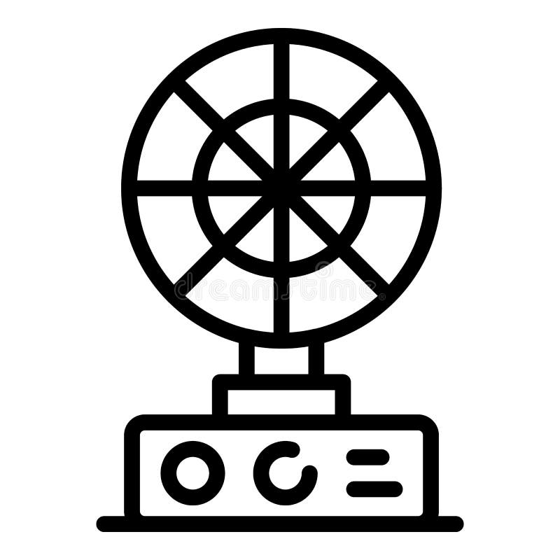 Table Fan Icon, Outline Style Stock Vector - Illustration of ...