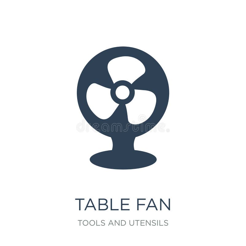 Table Fan Icon in Trendy Design Style. Table Fan Icon Isolated on White ...
