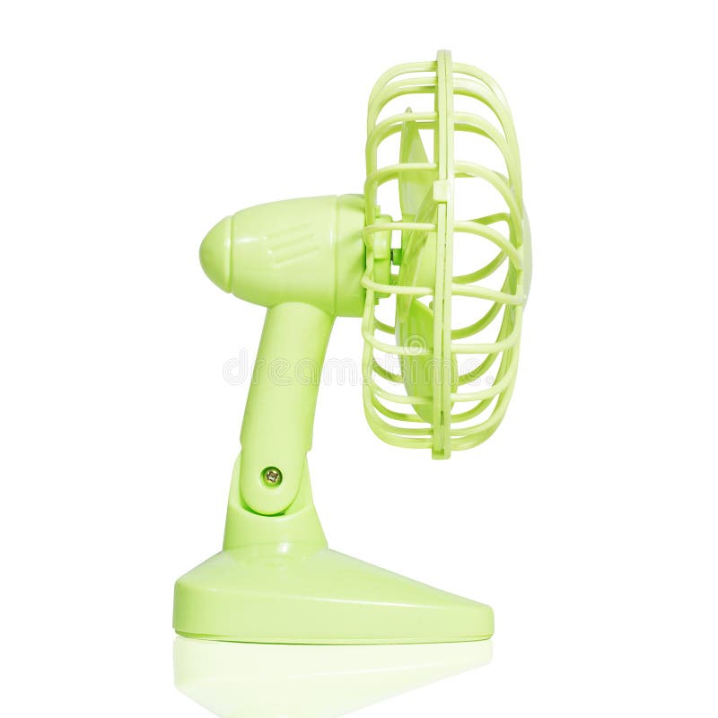 Table Fan Isolated on White Background Stock Image - Image of blowing ...