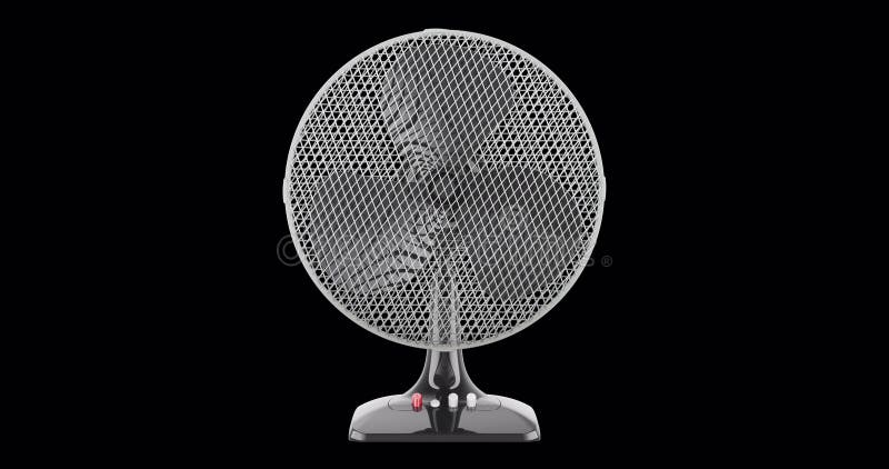Table Fan, Rotation and Motion Animation. 3D Rendering Stock Footage ...
