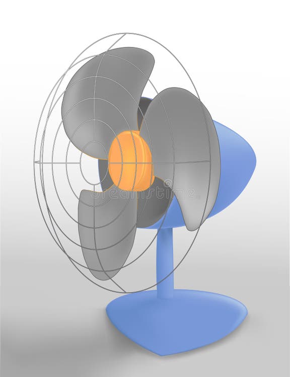 Table Fan - Vector Illustration Stock Vector - Illustration of cooler ...